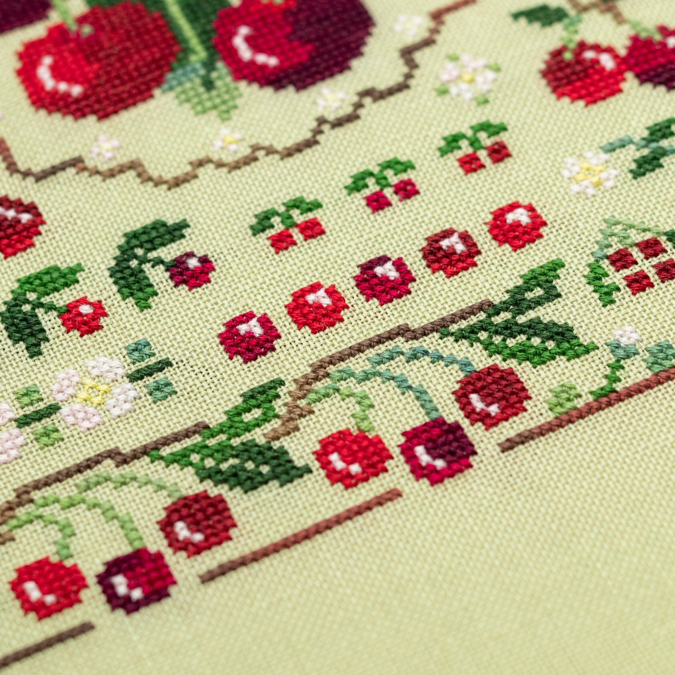 Digital Cross Stitch Pattern “cherry Summer” Owlforest - Etsy