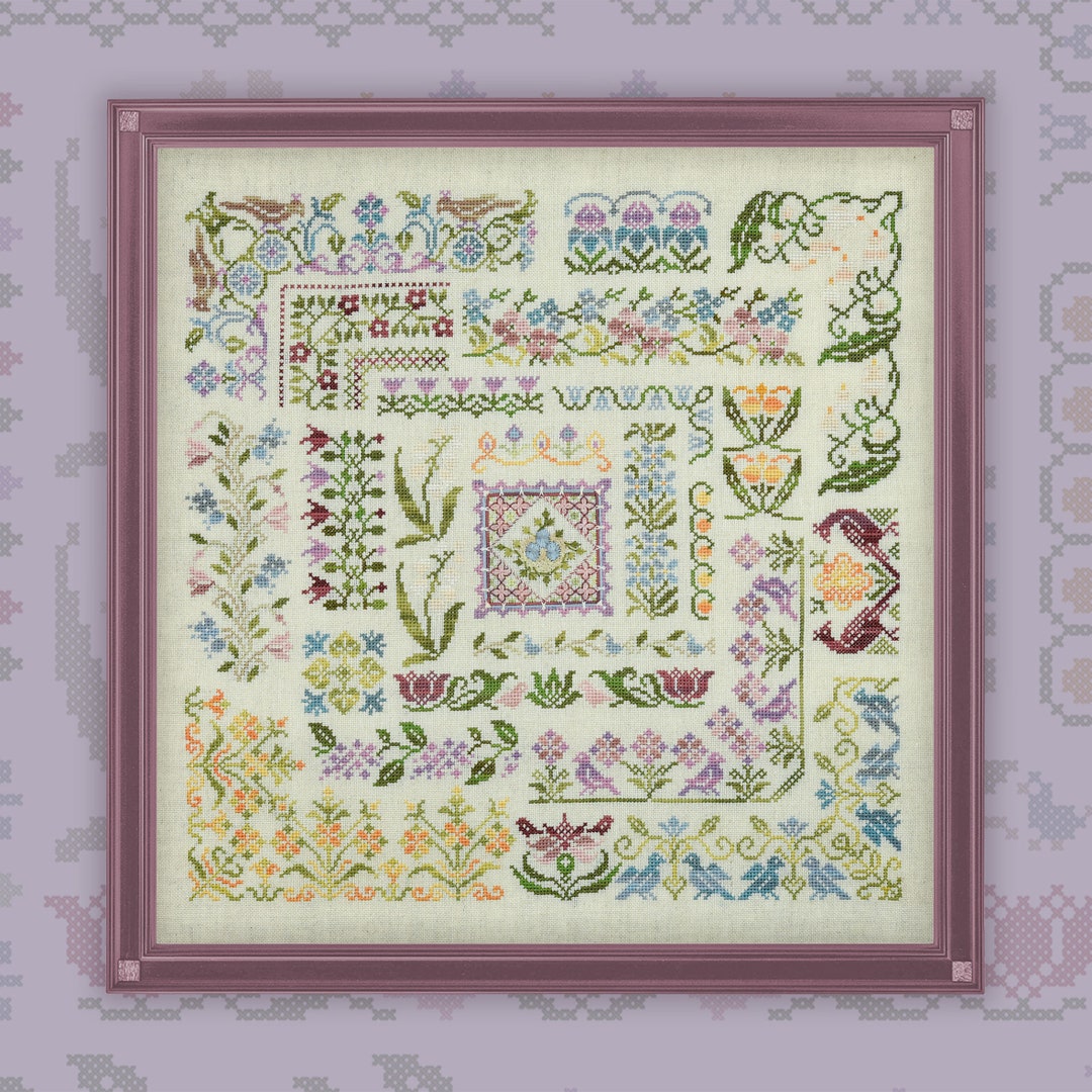Digital Cross Stitch Pattern “sparkling Spring” Owlforest - Etsy