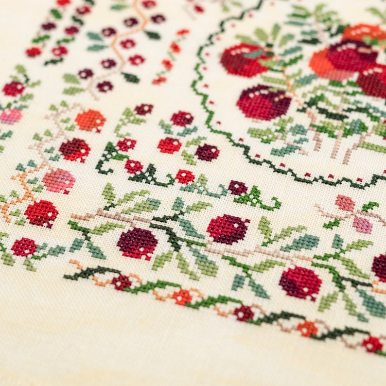 Digital Cross Stitch Pattern “cranberry Summer” Owlforest - Etsy
