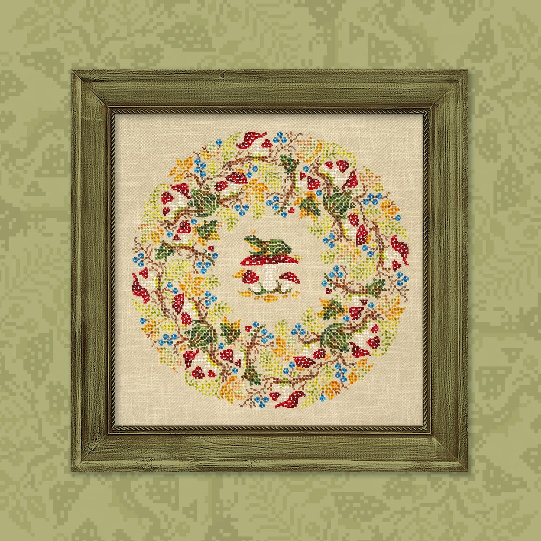 Digital Cross Stitch Pattern “toad Summer” Owlforest - Etsy
