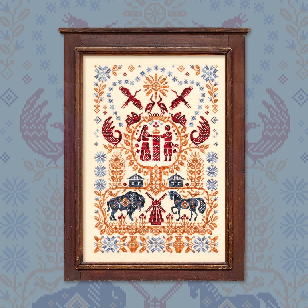 Digital Cross Stitch Pattern “belarusian Motifs” Owlforest - Etsy