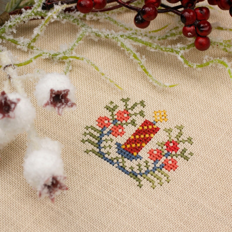 Digital Cross Stitch Pattern “new Year Sampler With the Russian ...