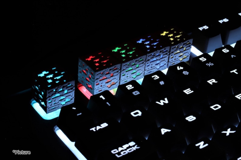Minecraft Ore Keycap, Diamond, Redstone, Gold, Artisan Keycap - Etsy