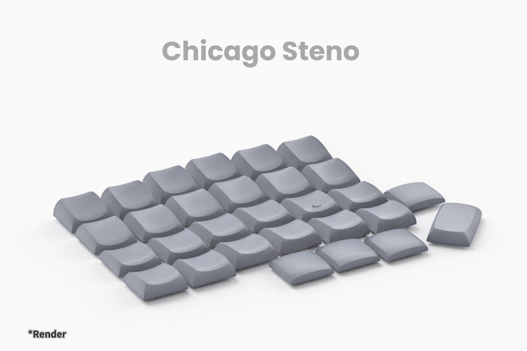 Choc V1 Chicago Steno Keycap Set for Split Keyboard | Ergonomic Comfort ...
