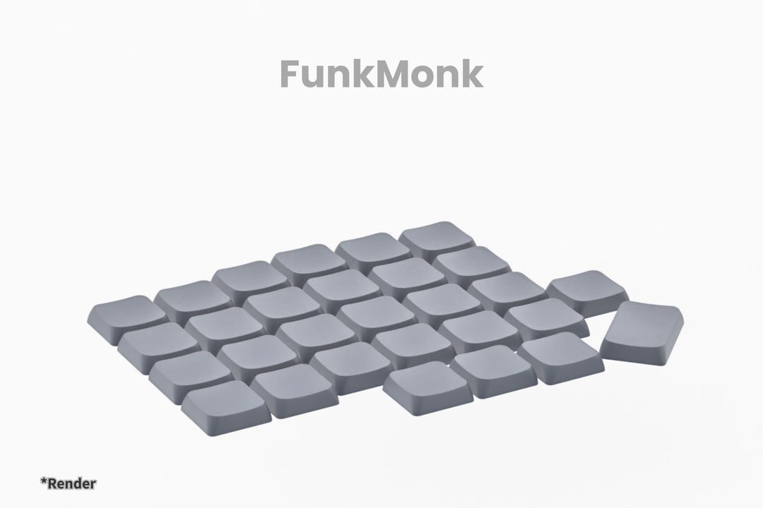 MX Funkmonk Keycap Set for Split Keyboard | Ergonomic Low Profile ...