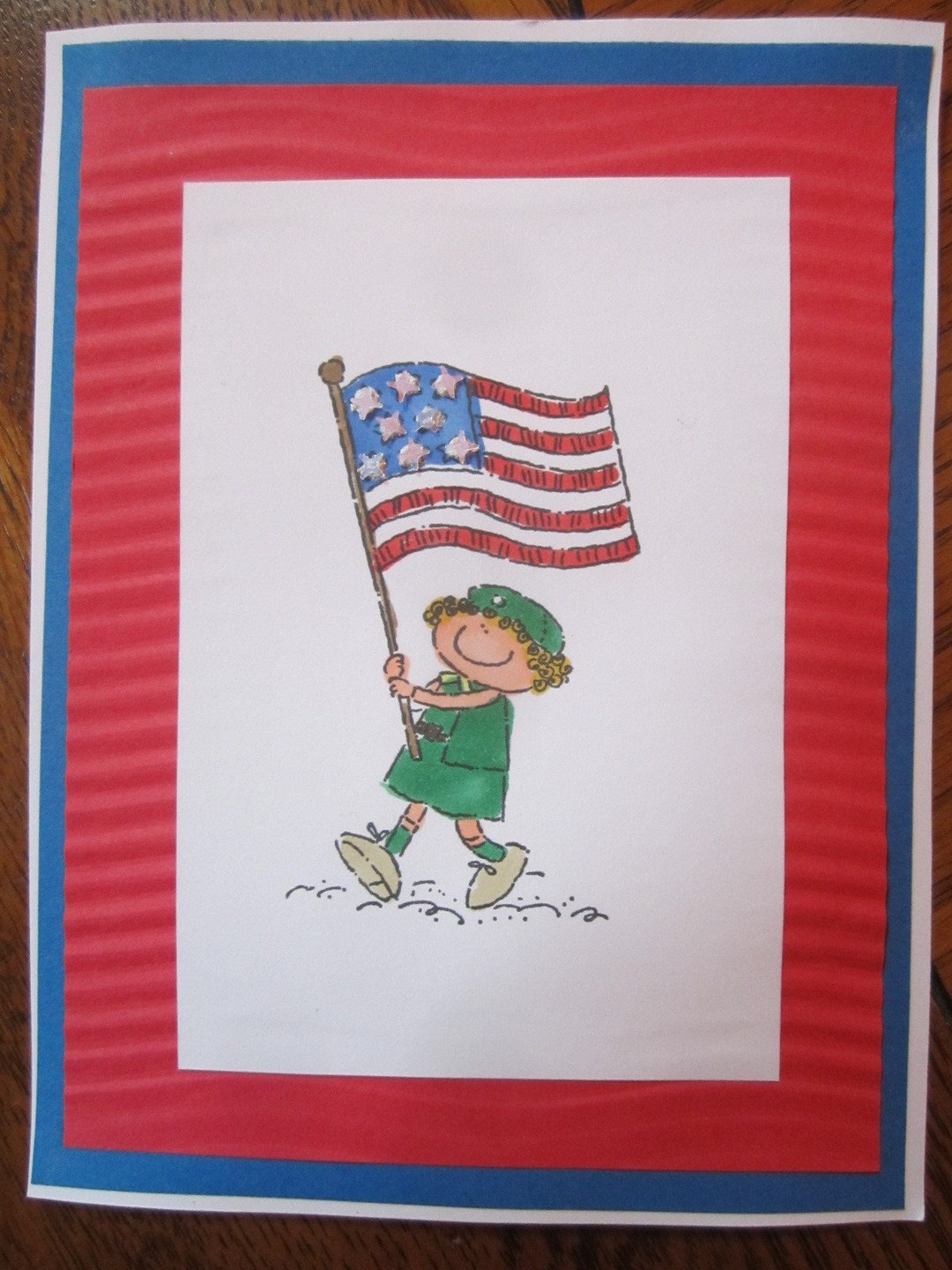 Girl Scout Flag Ceremony/parade Hand-made Card - Etsy