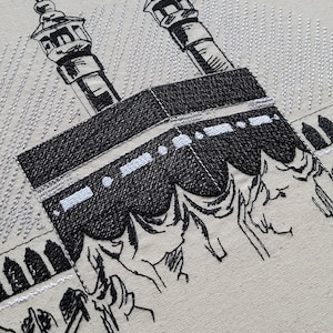 Mecca Sketch Embroidery | Islamic Art | Old Mecca | Saudi Arabia | Kaba ...