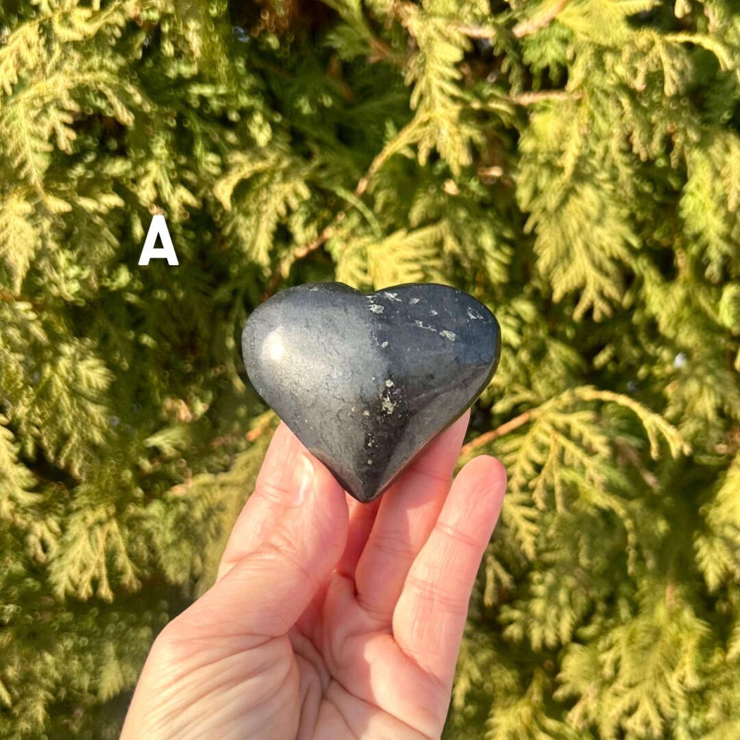 Natural Shungite Heart Carving (choose Your Own) - Etsy