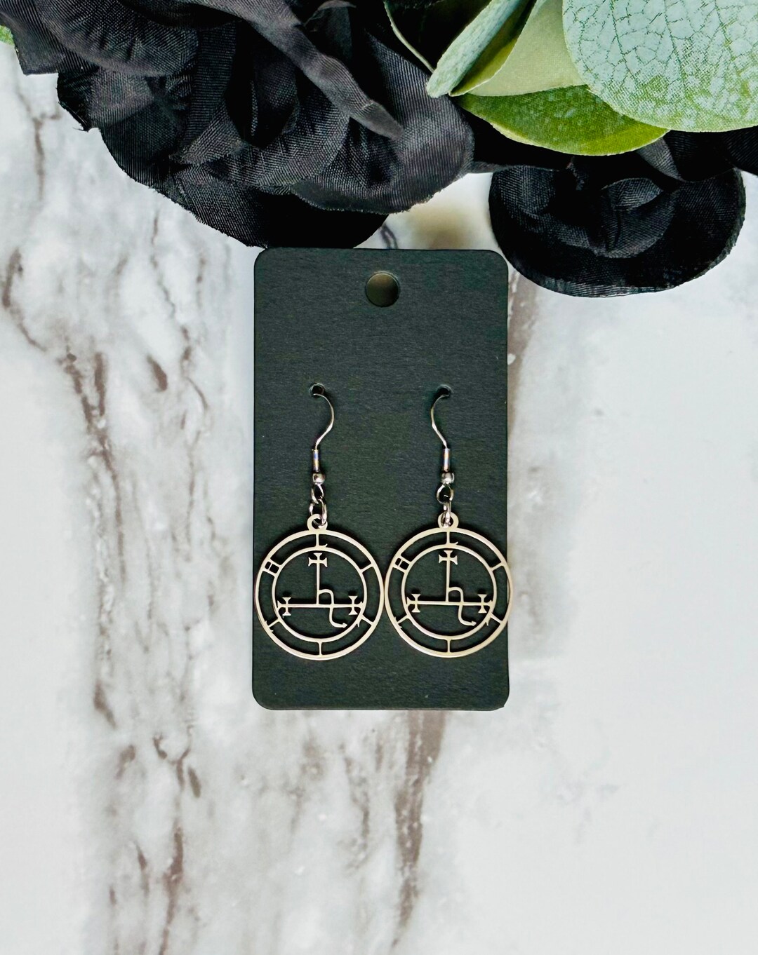 Lilith Earrings, Lilith Sigil Earrings, Occult Earrings, Witch Earrings ...