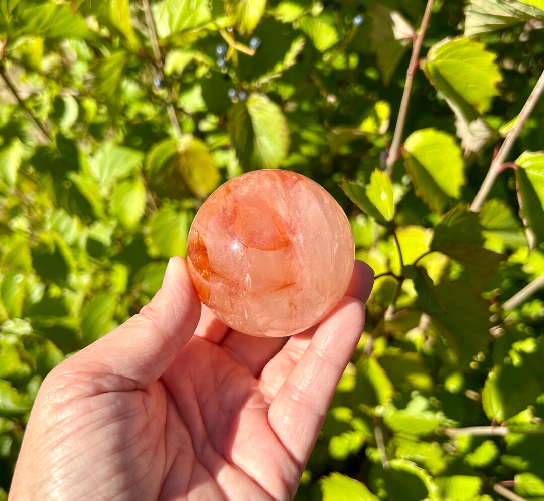 Natural Fire Quartz Sphere, Fire Quartz Sphere, Quartz Sphere - Etsy