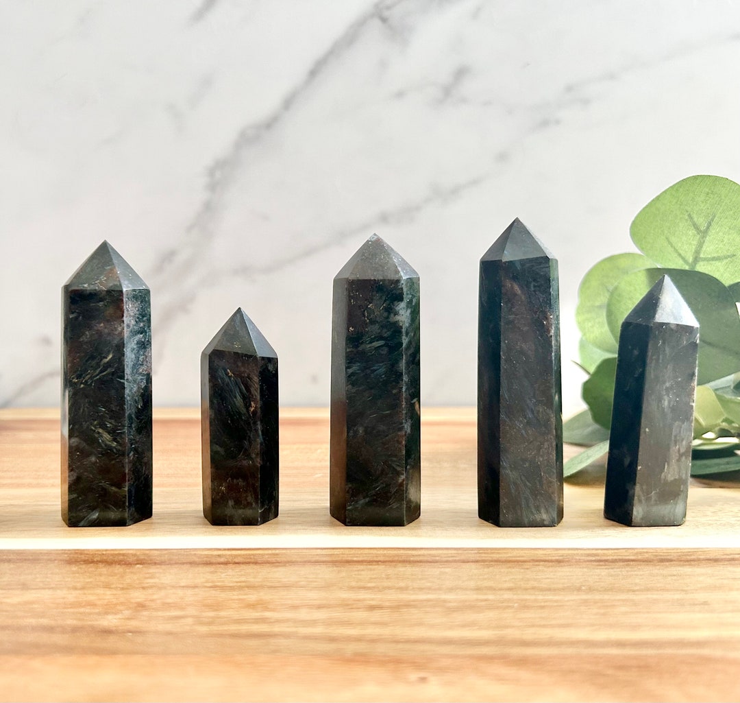 Natural Arfvedsonite Tower choose Your Size - Etsy