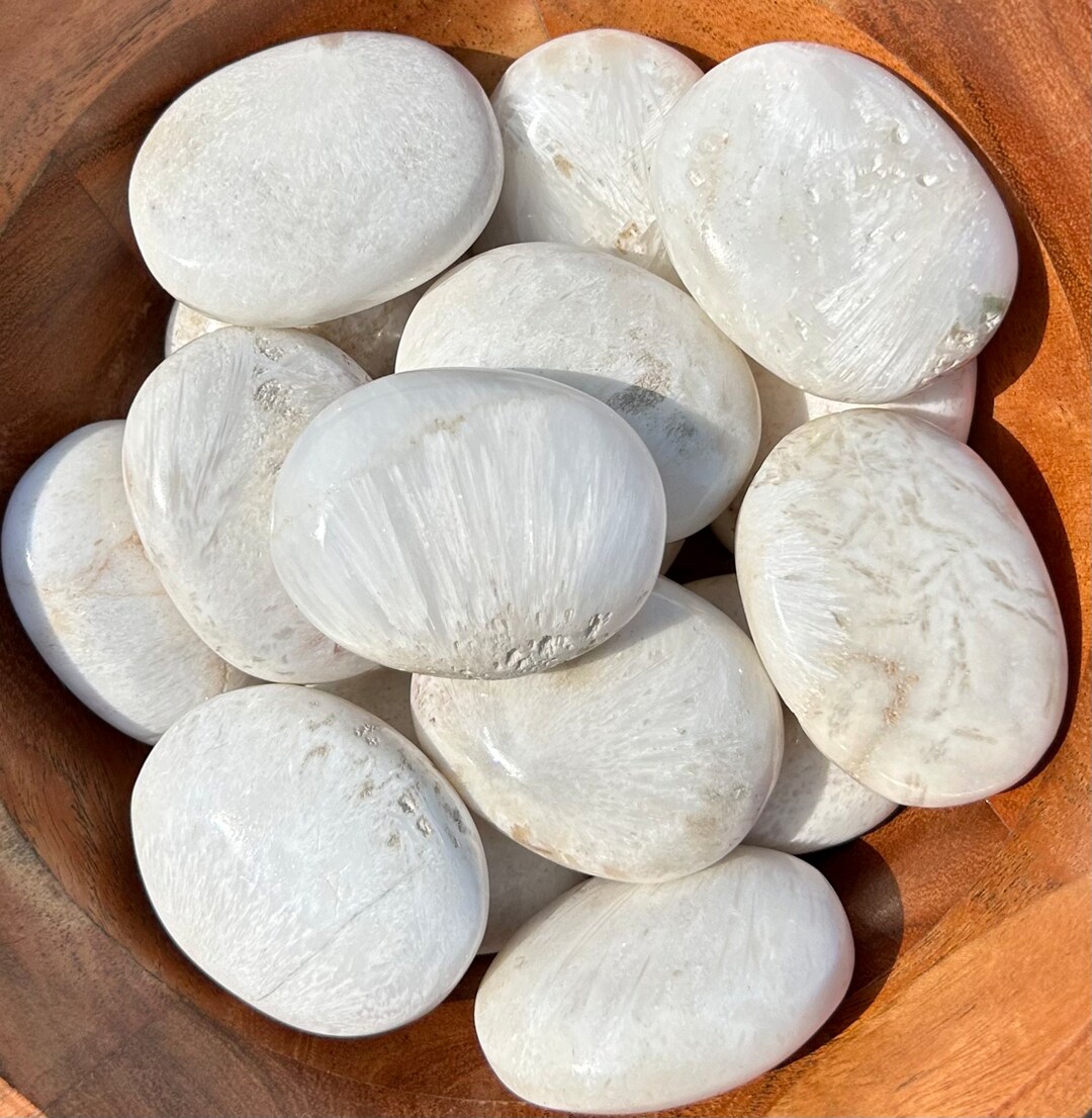 Scolecite Palm Stone, Scolecite Palmstone, Palm Stone, Crystal Palm ...