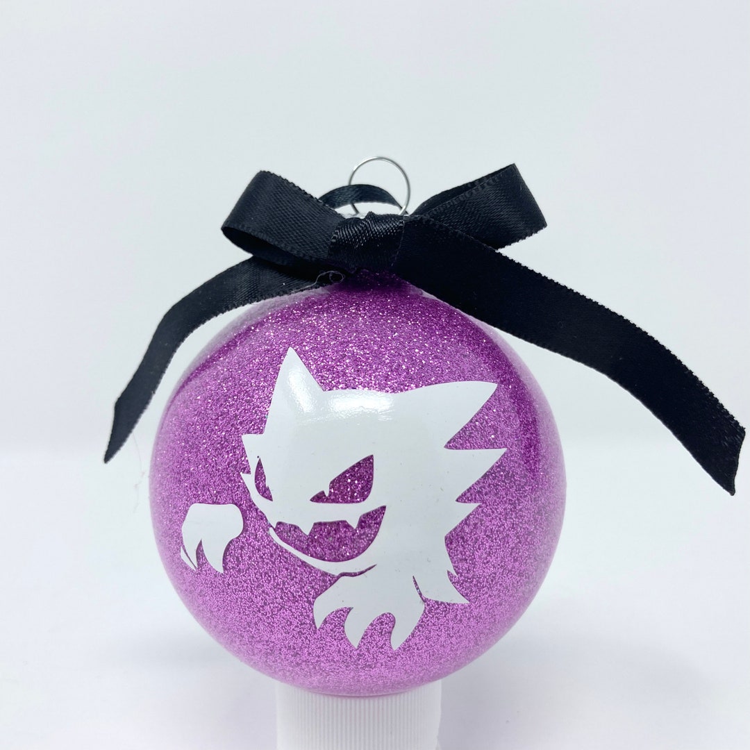 Christmas Round Glass Glitter Pokemon Hunter Handmade Ornament - Etsy