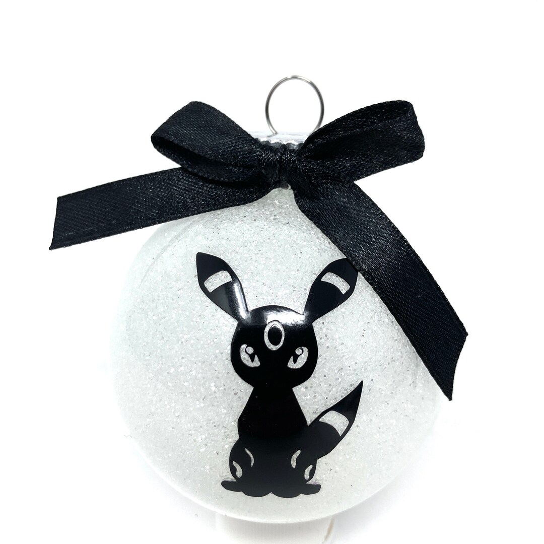 Pokemon White Glitter Christmas Tree Ornament Sitting Umbreon - Etsy