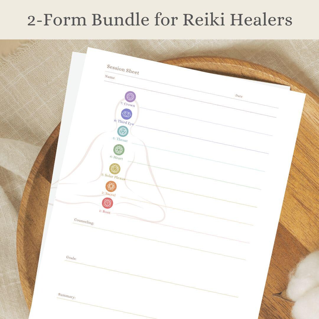 Reiki Healer Session Forms: Digital Download 2 Forms PDF, Useful ...