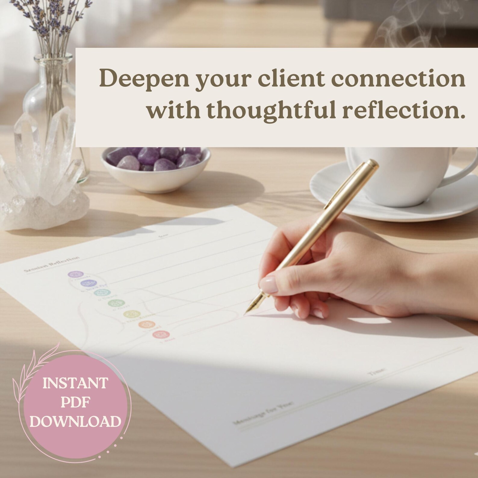 Reiki Session Reflection Sheet for Clients | Digital Download PDF ...