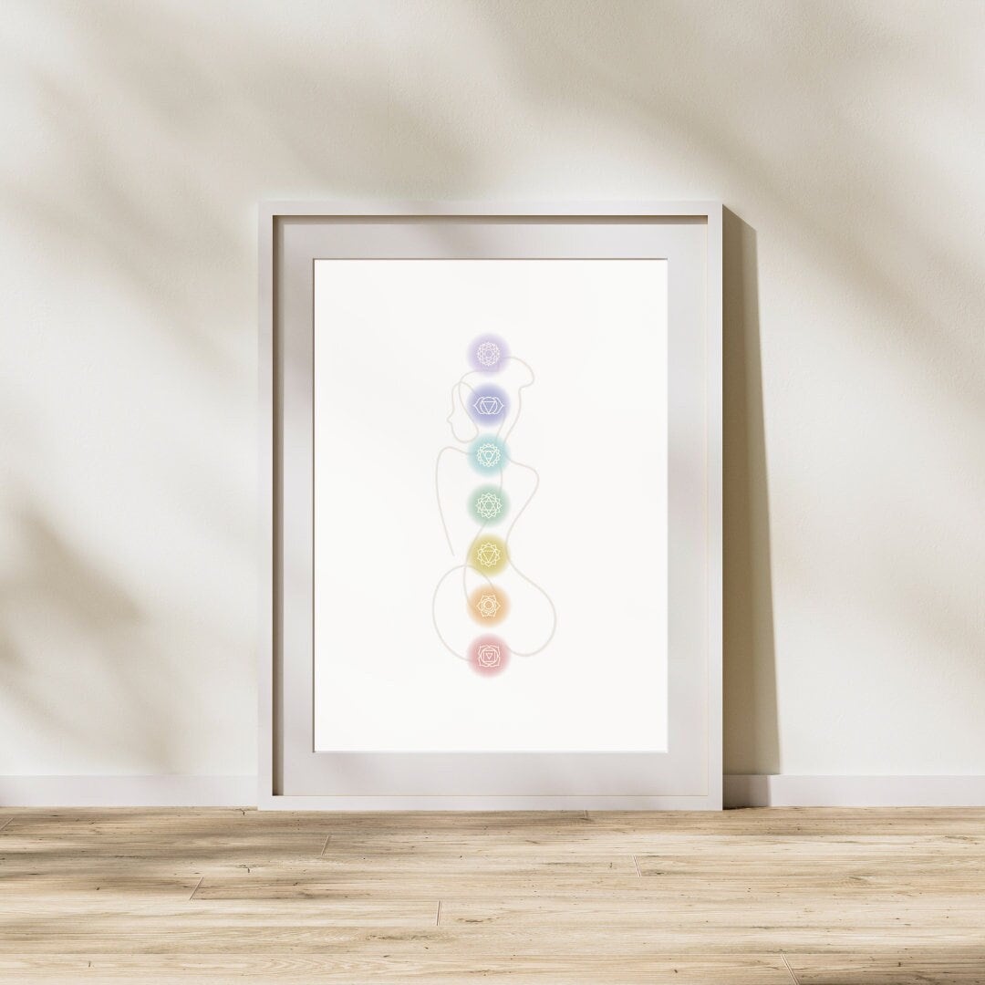 Printable Beautiful Chakra Art Print | 3 Sizes | Energy, Body, Mind ...