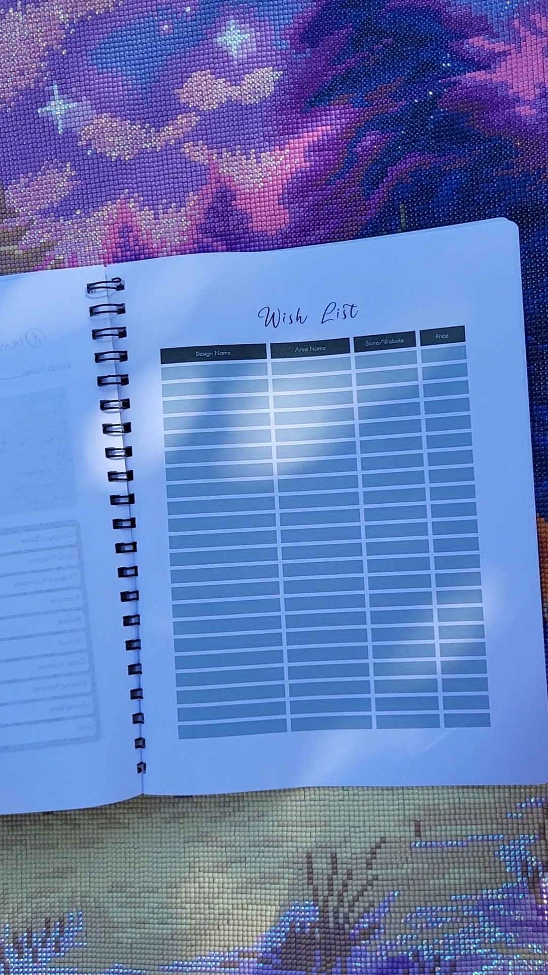 Diamond Painting Logbook Wire Bound Journal. 50 Entries. Cute, Moody ...