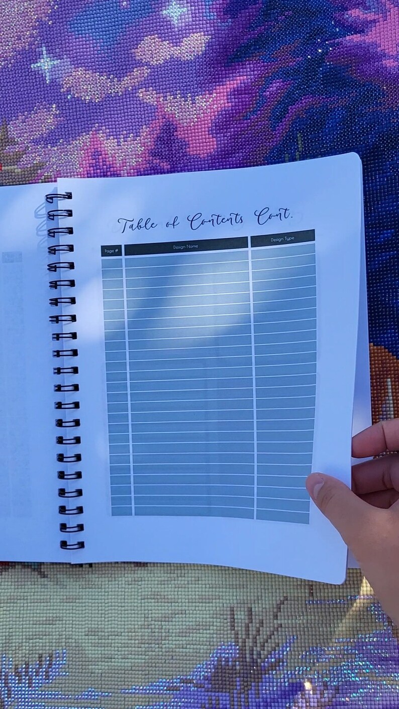 Diamond Painting Logbook Wire Bound Journal. 50 Entries. Cute, Moody ...