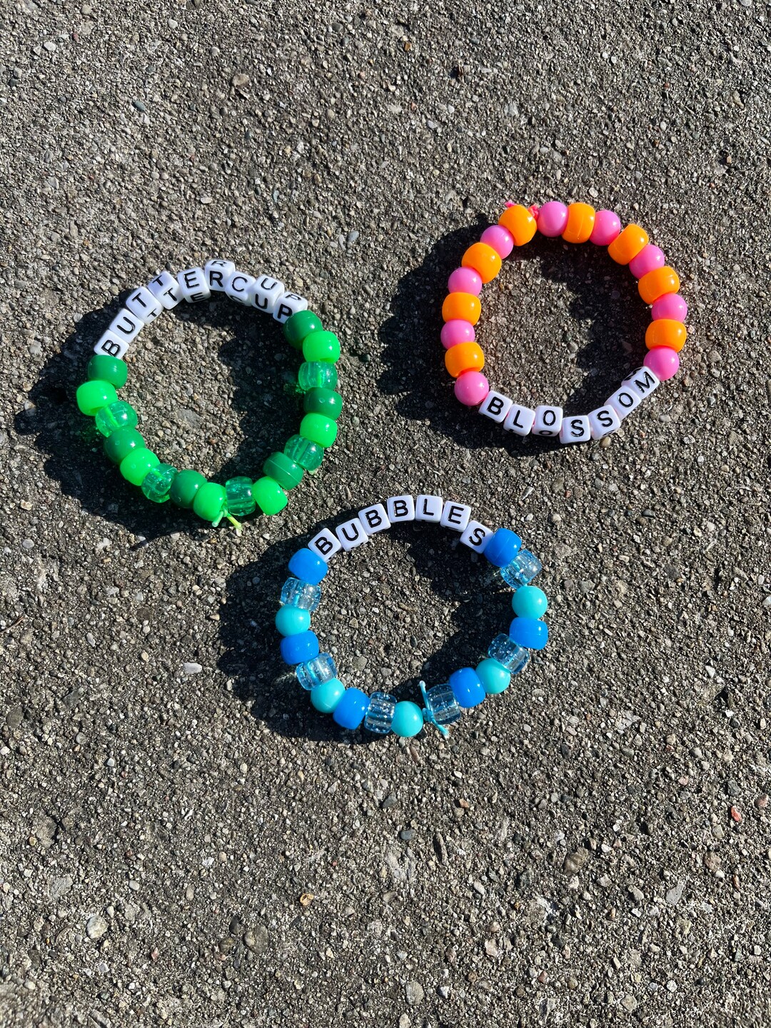 Set of 3 Power Puff Girls Bracelets - Etsy