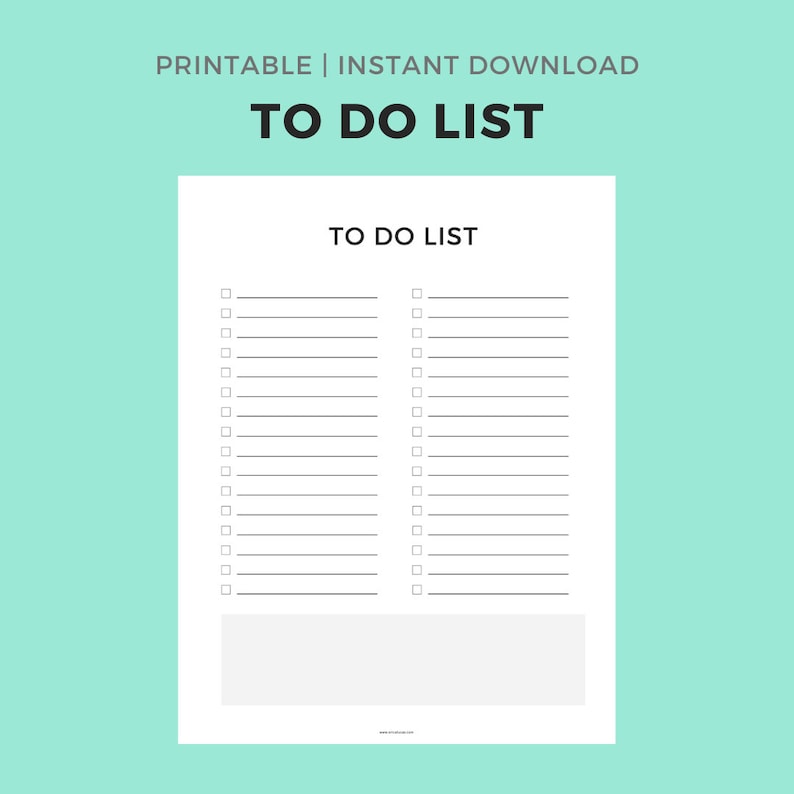 TO DO LIST With Checkboxes and Notes Section - Etsy
