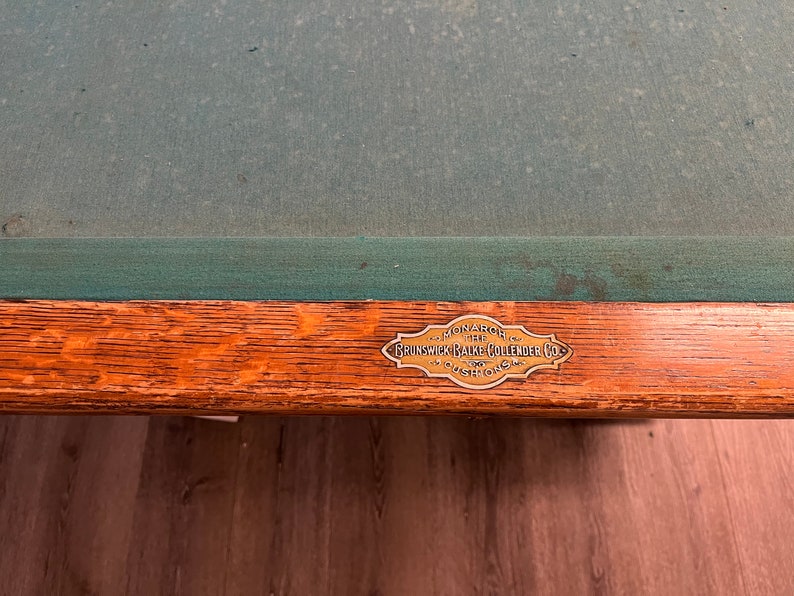 Antique Brunswick-balke-collender Billiards Pool Table With Monarch ...