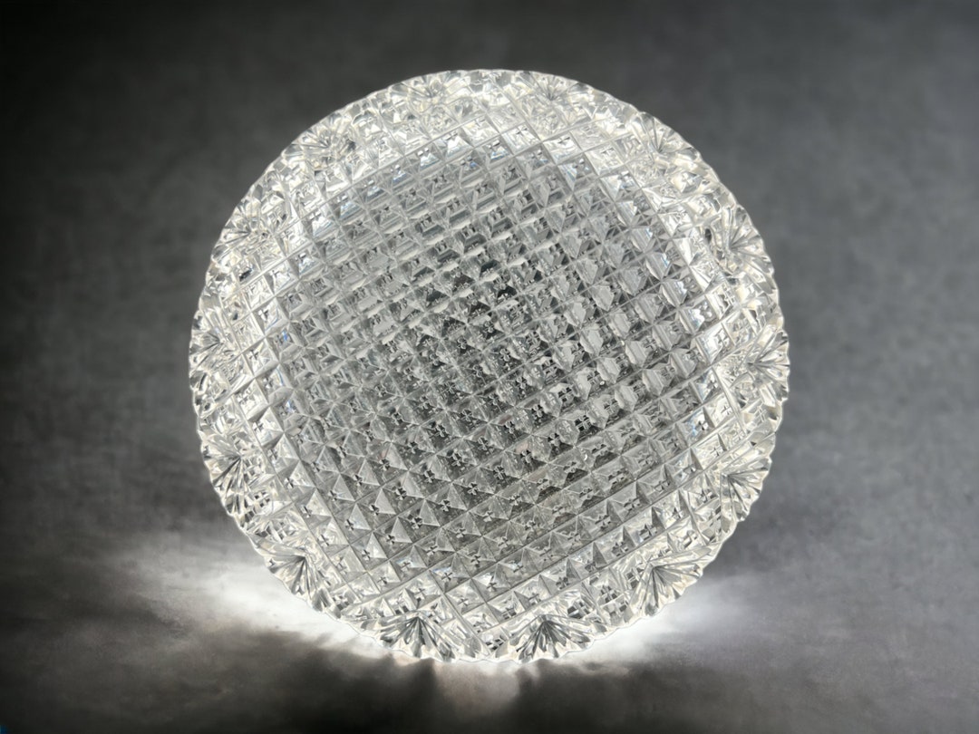 Antique American Brilliant Cut Glass Nappy Dish, Strawberry Diamond and ...