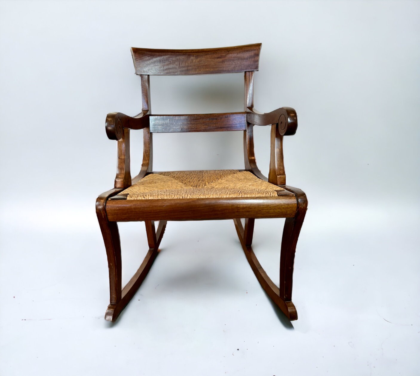 Antique Shaker Rattan Low Profile Rocking Chair - Etsy