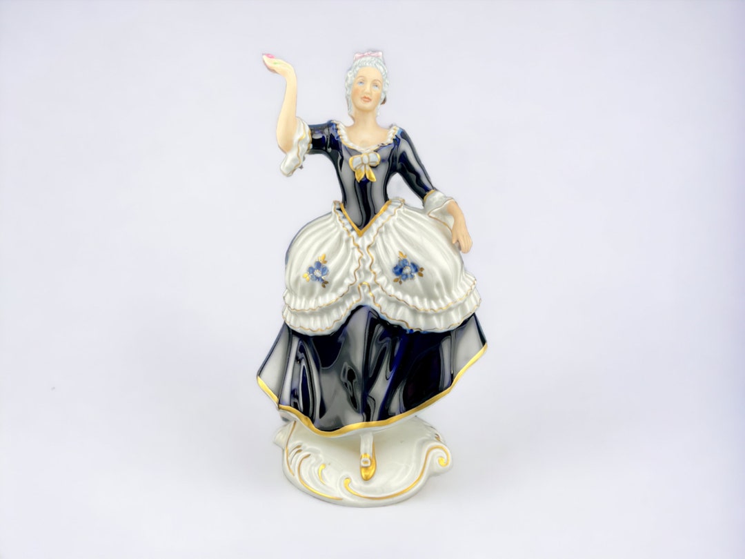 Royal Dux Porcelain Figure Rococo Lady Dancing, Hand Painted - Etsy