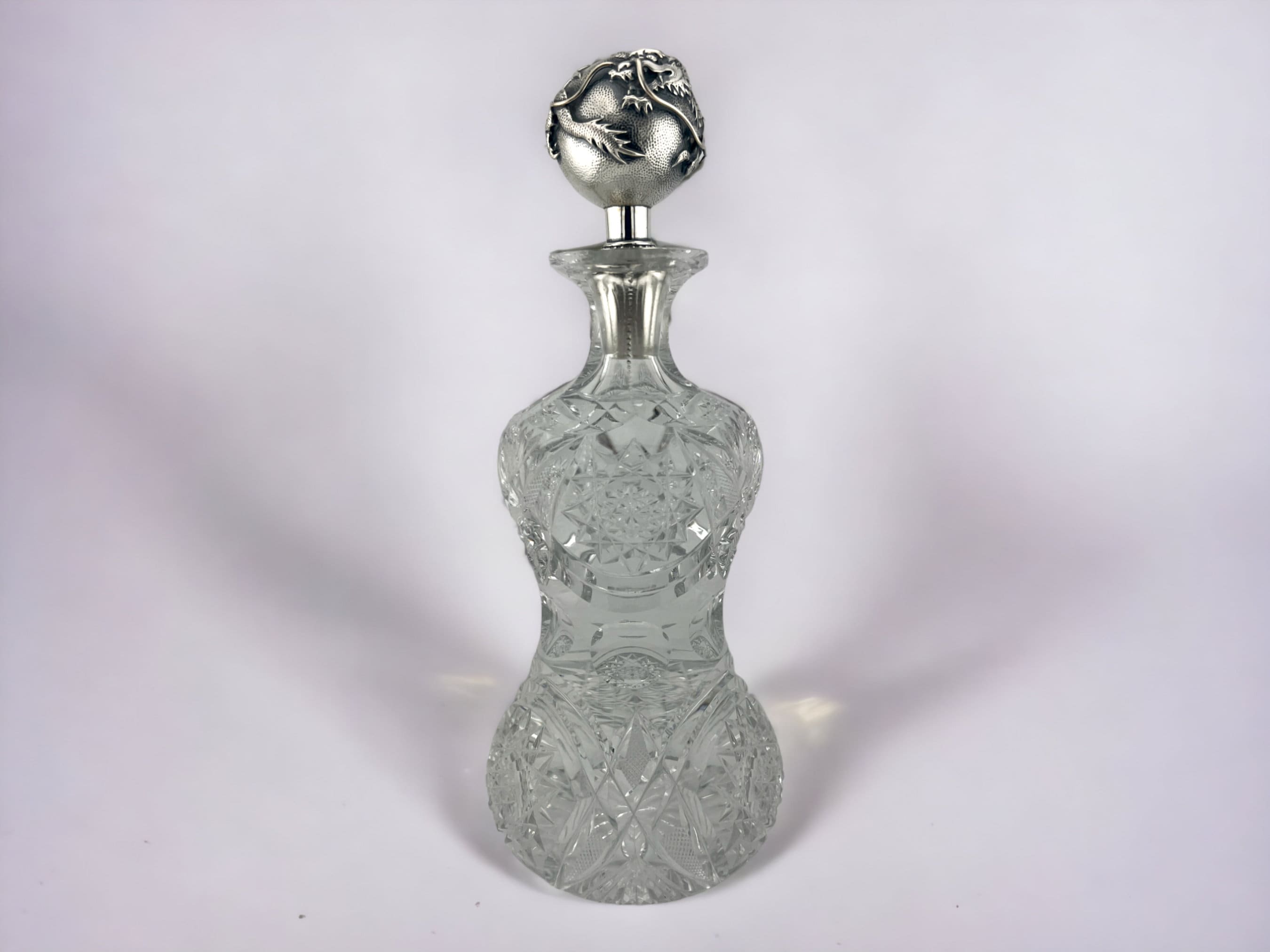 American Brilliant Cut Glass Crystal Decanter Beautiful Extremely Deep ...
