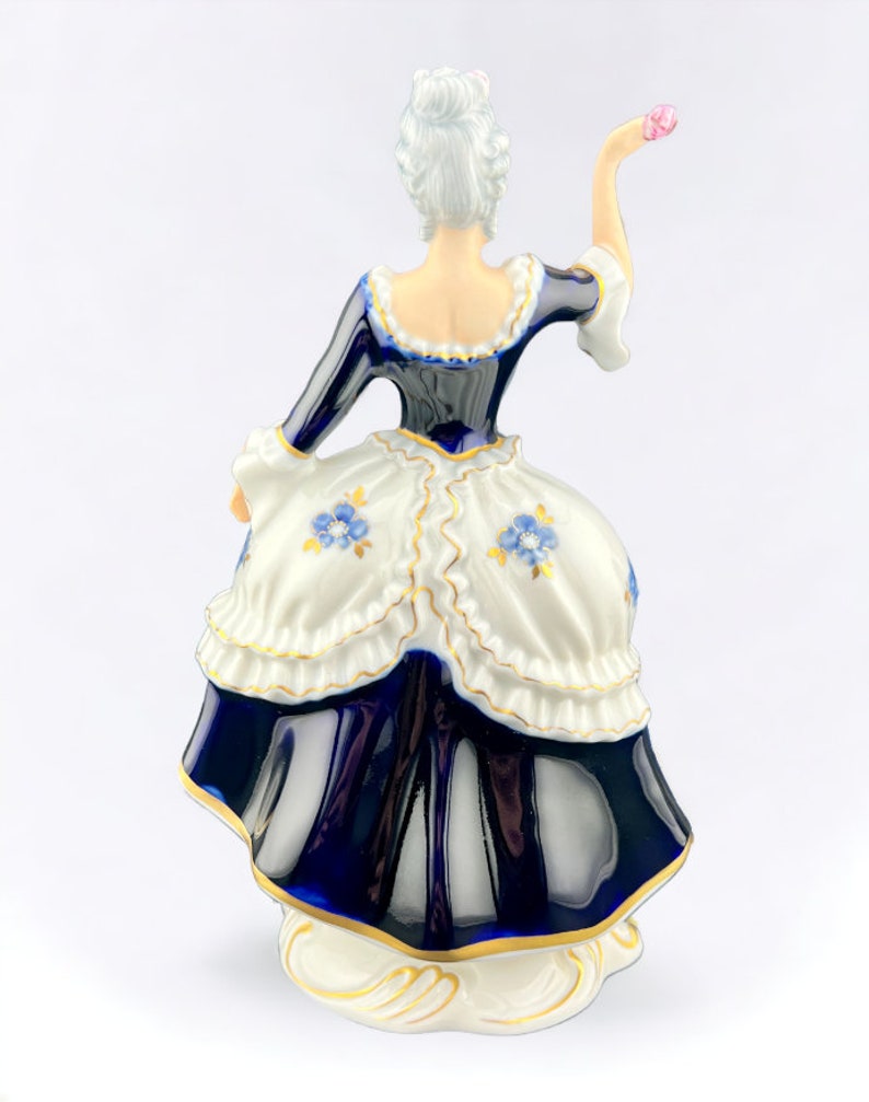 Royal Dux Porcelain Figure Rococo Lady Dancing, Hand Painted - Etsy
