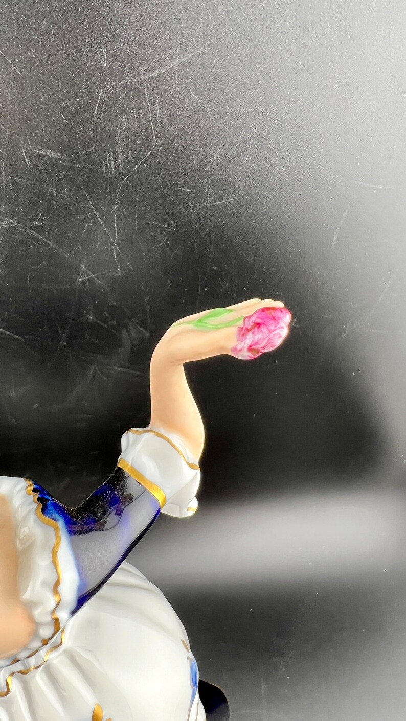 Royal Dux Porcelain Figure Rococo Lady Dancing, Hand Painted - Etsy