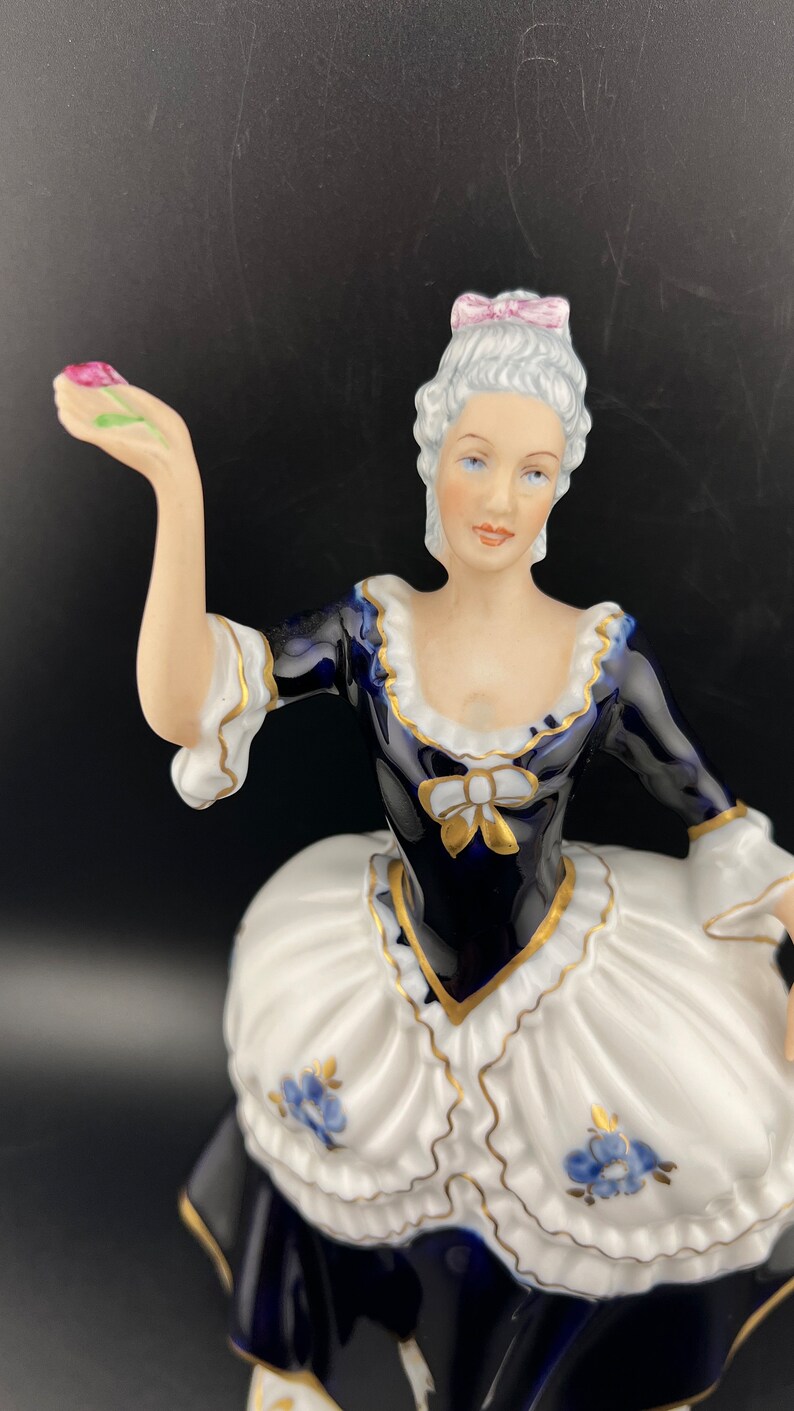 Royal Dux Porcelain Figure Rococo Lady Dancing, Hand Painted - Etsy