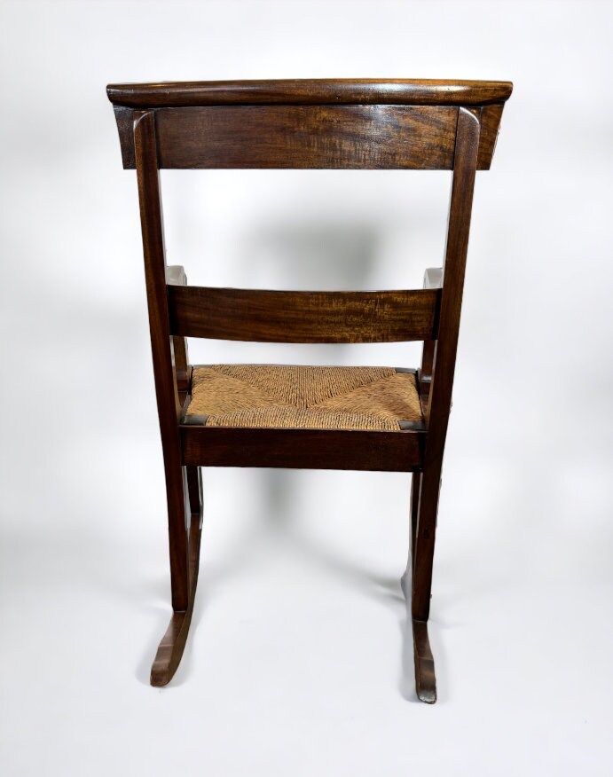 Antique Shaker Rattan Low Profile Rocking Chair - Etsy