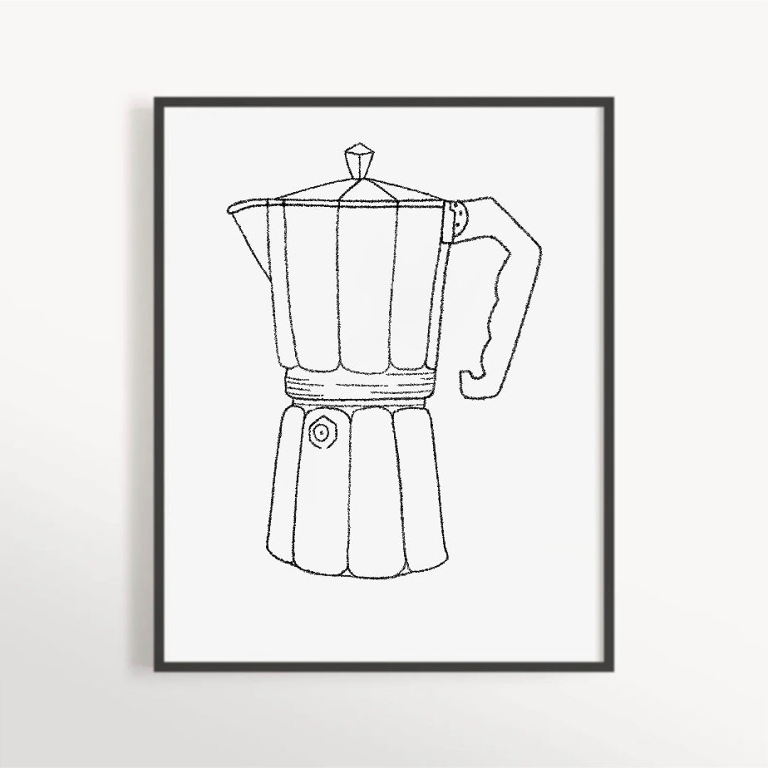 Moka Pot Photo Print Digital Download Coffee Bar Decor Art Custom Made ...
