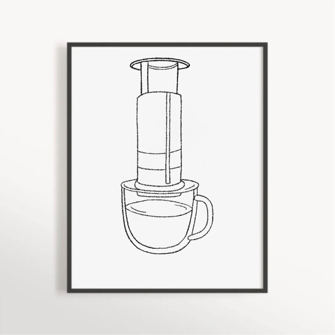 Aeropress Coffee Maker Photo Print Digital Download Coffee Bar Decor ...