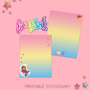 Lisa Frank Stationary *digital Download Printable - Etsy