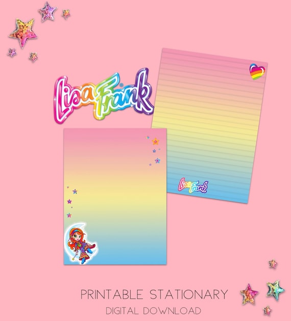 Lisa Frank Stationary digital Download Printable - Etsy