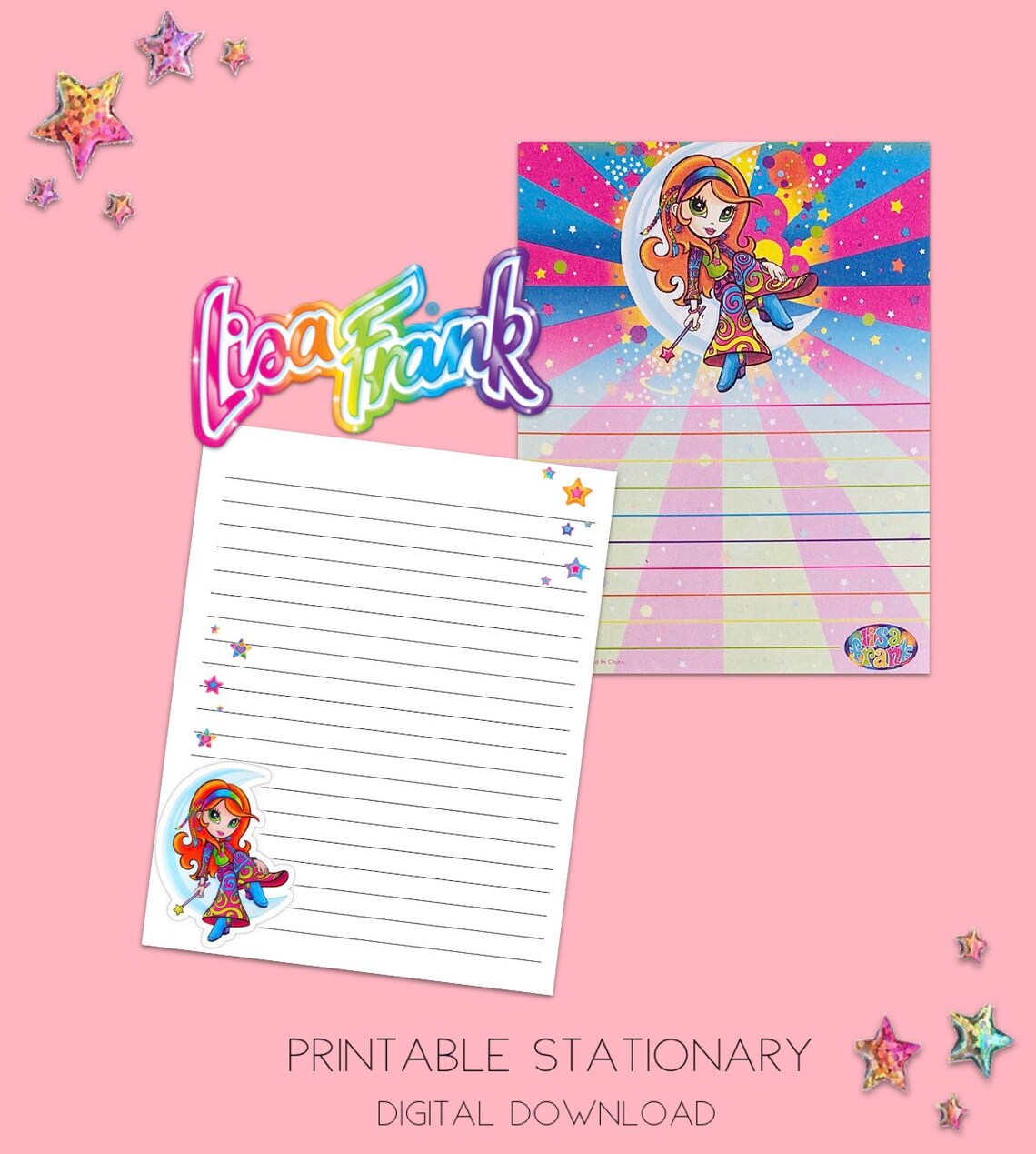 Lisa Frank Stationary digital Download Printable - Etsy