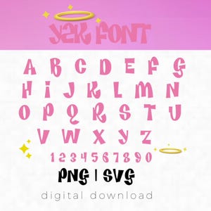 Y2k FONT Digital Download Files PNG / SVG - Etsy UK