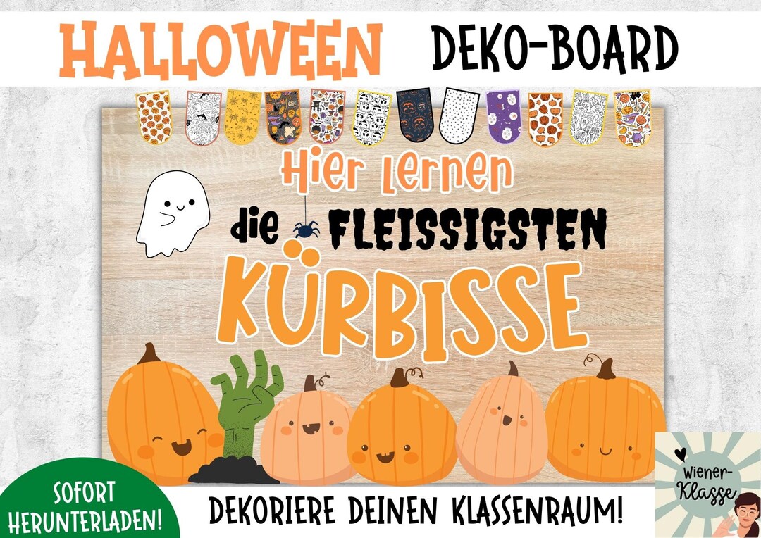 Halloween Deko Für Klassenzimmer I Klassenraum Deko Deutsch Für Den ...