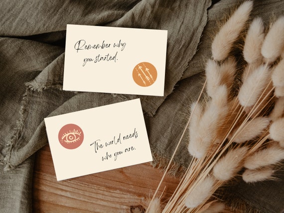 Boho Kindness Cards Motivational Cards Inspiration Cards | Etsy