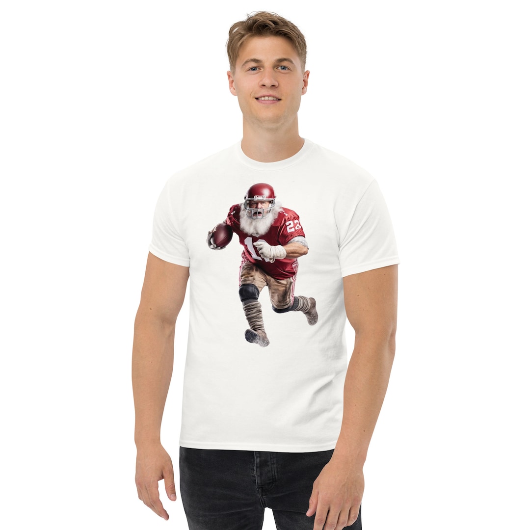 Santa Playing Football Football Playing Santa American - Etsy Australia
