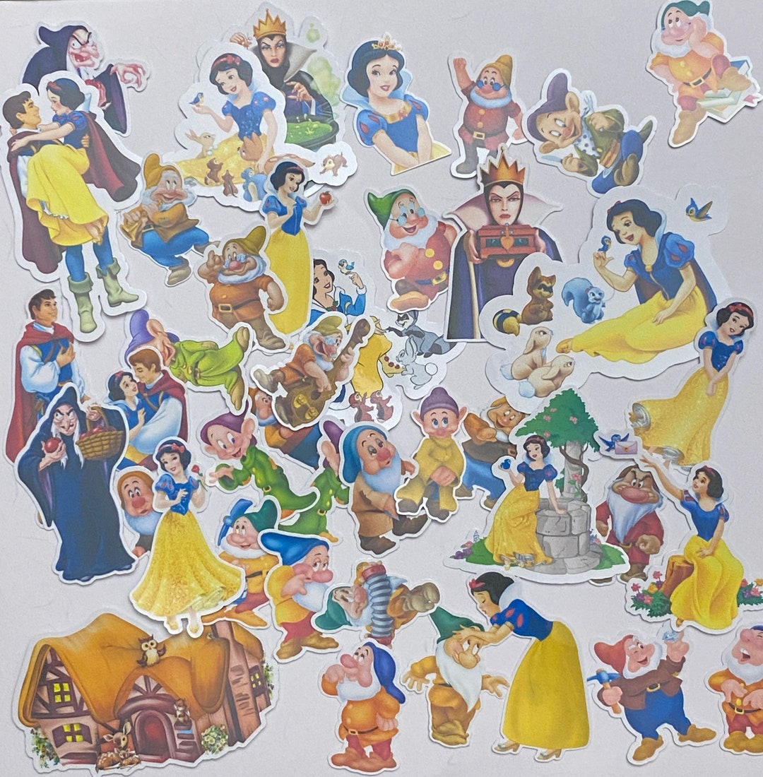SNOW WHITE and the Seven Dwarfs Inspired Sticker Bundle Pack, Vinyl ...