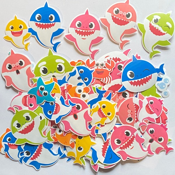 Baby Shark Waterproof Stickers - Etsy