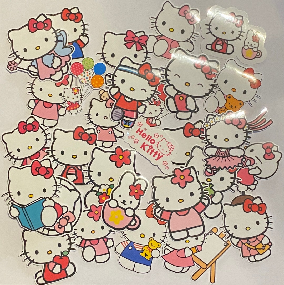 HELLO KITTY Sticker Pack, Vinyl Stickers - Etsy Australia