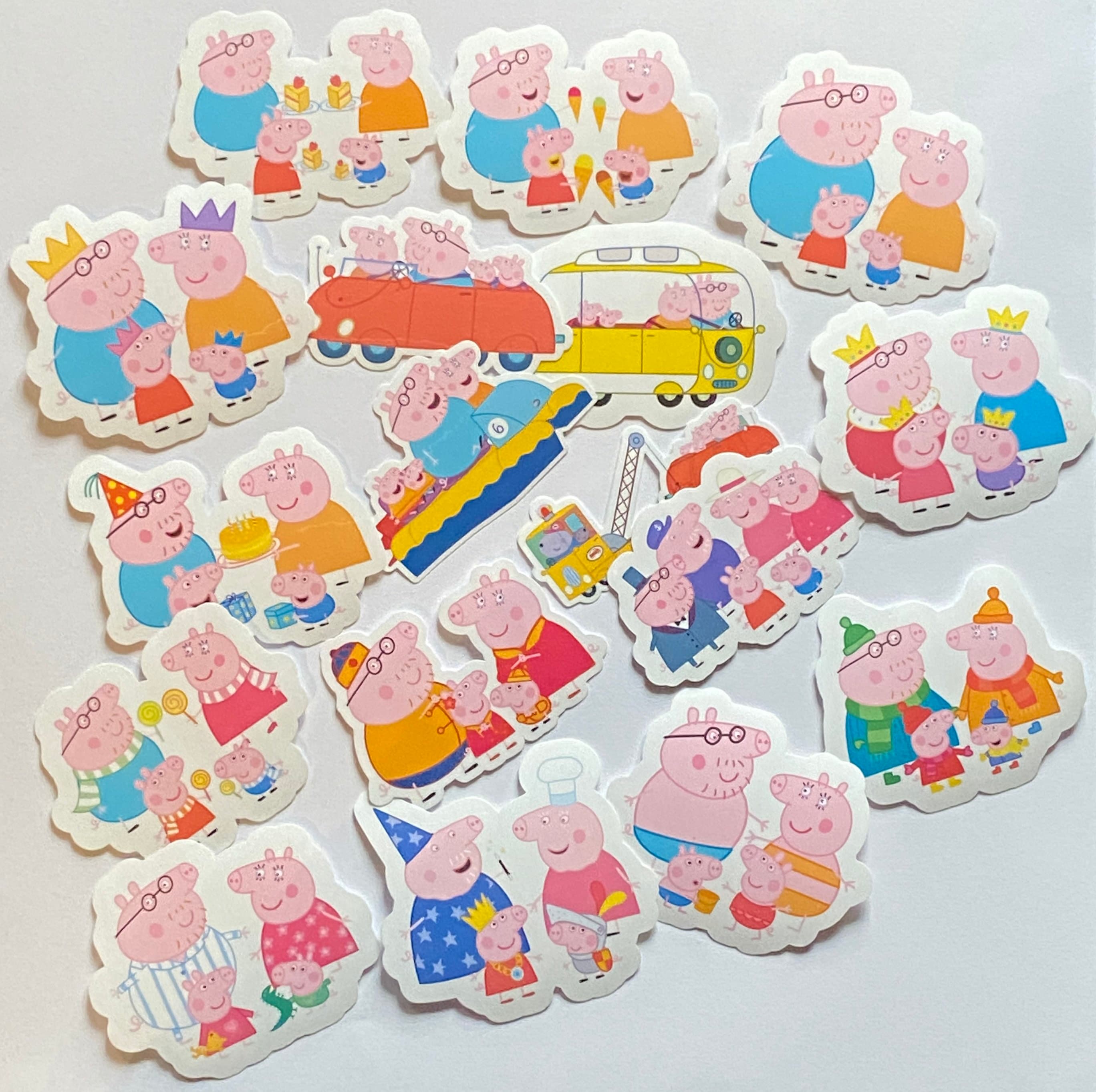 Peppa Pig and Family Sticker Pack, Vinyl Stickers - Etsy