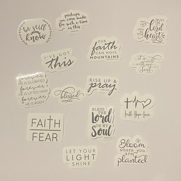 Christian Quotes Stickers - Etsy