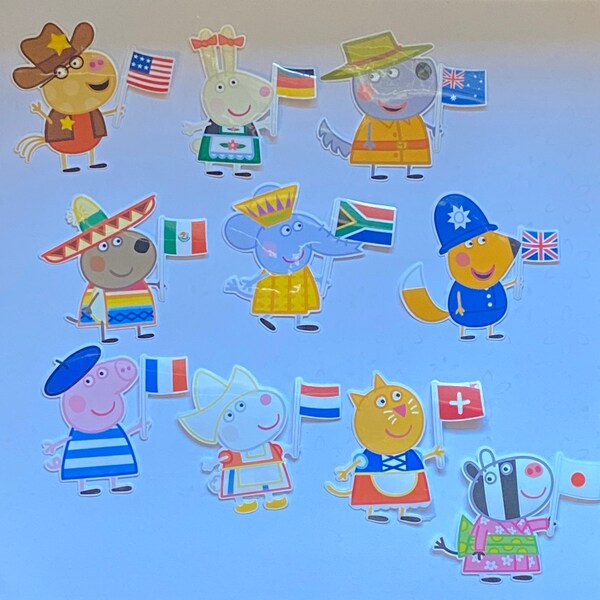 International Flag Stickers - Etsy