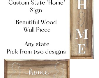Home State Wall Art Home State Sign State Art Wood Sign - Etsy